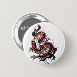 Sui Riu Japanese Dragon Katana Pinback Button | Zazzle