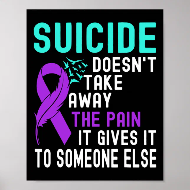 Suicide Awareness Mental Health Suicide Prevention Poster | Zazzle