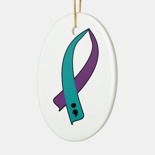 Suicide Awareness Ribbon Ceramic Ornament | Zazzle