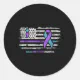 Suicide Prevention American Flag Suicide Awareness Classic Round ...