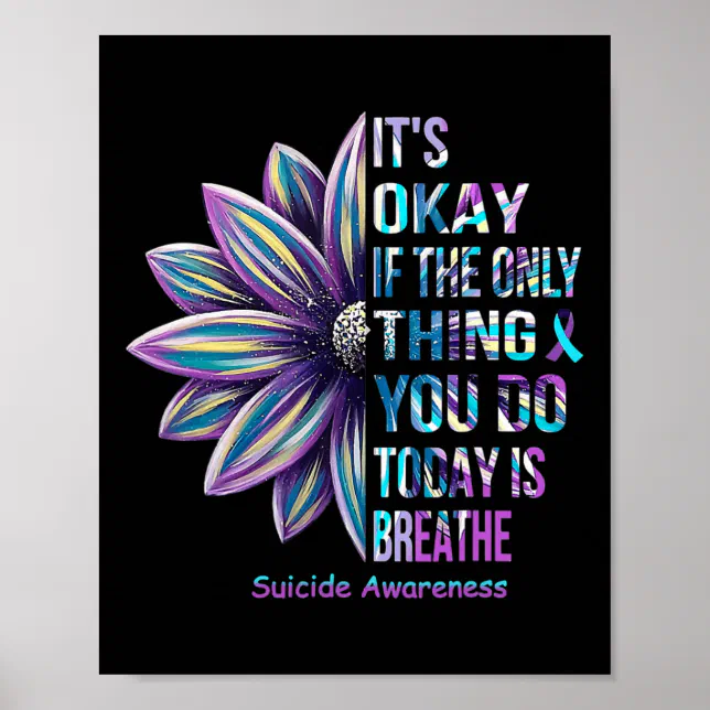 Suicide Prevention Awareness Month Family Support Poster | Zazzle