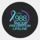 Suicide Prevention Lifeline Call 988 Classic Round Sticker | Zazzle