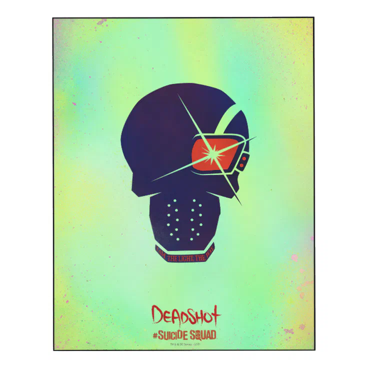 Suicide Squad | Deadshot Head Icon Wood Wall Art | Zazzle