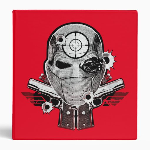 Suicide Squad | Deadshot Mask & Guns Tattoo Art 3 Ring Binder | Zazzle