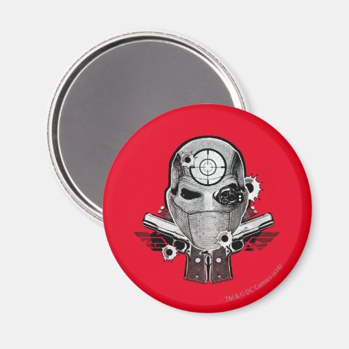 Suicide Squad | Deadshot Mask & Guns Tattoo Art Magnet | Zazzle