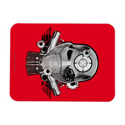 Suicide Squad | Deadshot Mask & Guns Tattoo Art Magnet | Zazzle