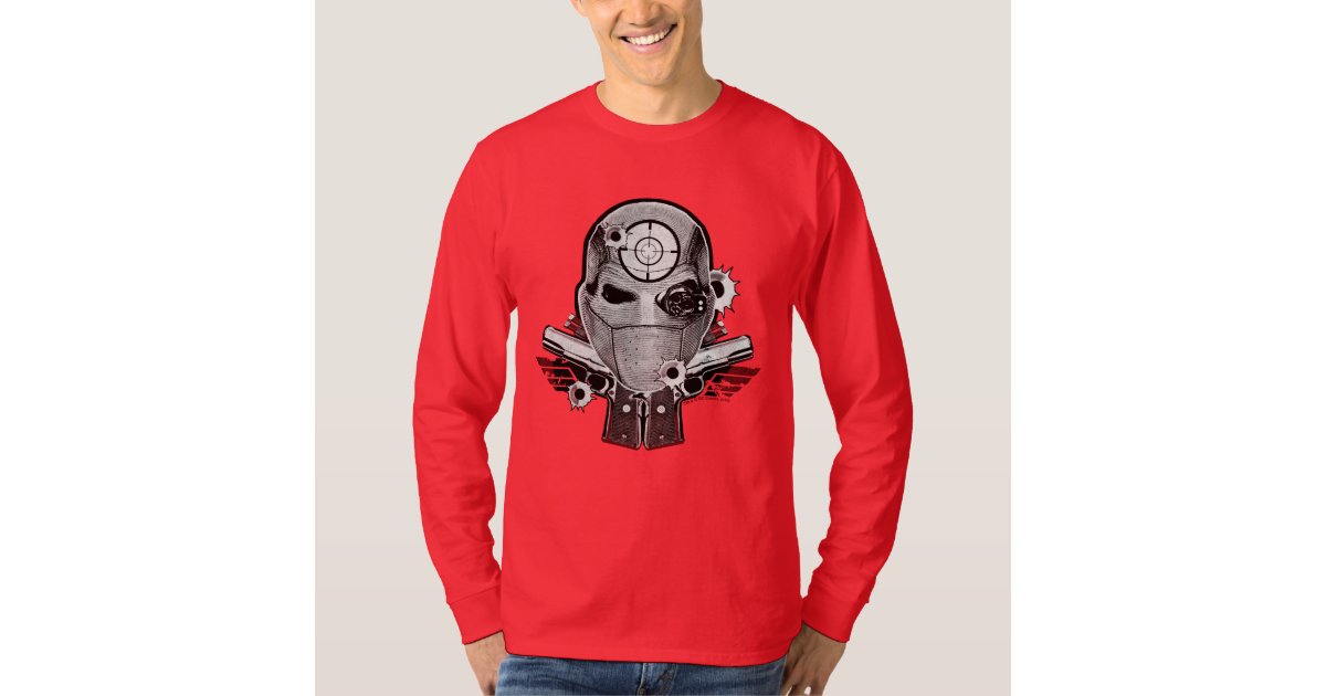 Suicide Squad | Deadshot Mask & Guns Tattoo Art T-Shirt | Zazzle