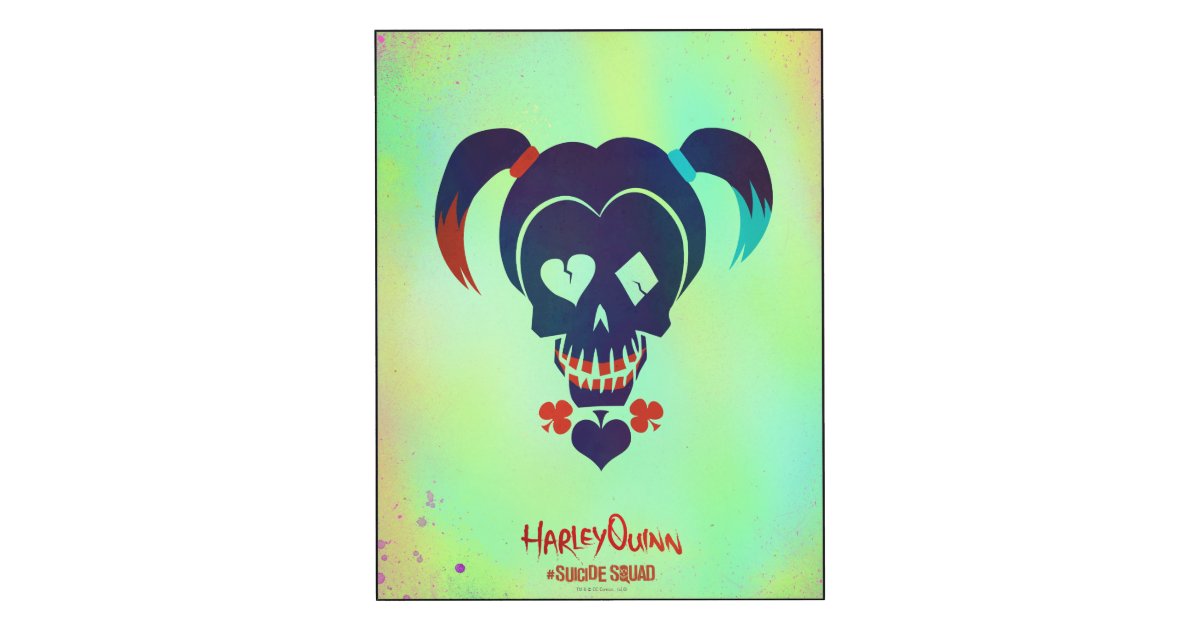 Suicide Squad | Harley Quinn Head Icon Wood Wall Art | Zazzle