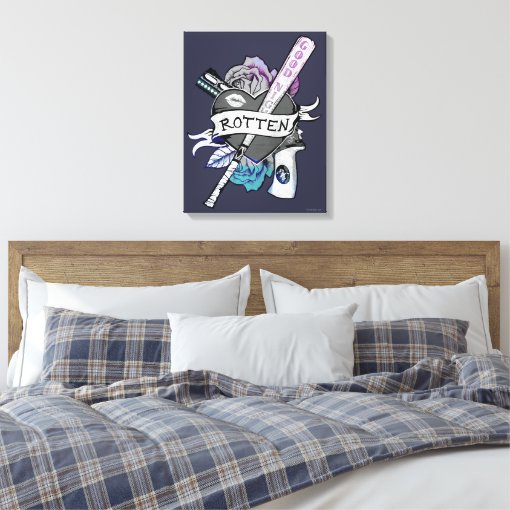 Suicide Squad | Harley Quinn "Rotten" Tattoo Art Canvas Print | Zazzle