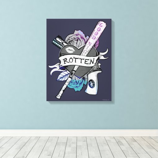 Suicide Squad | Harley Quinn "Rotten" Tattoo Art Canvas Print | Zazzle