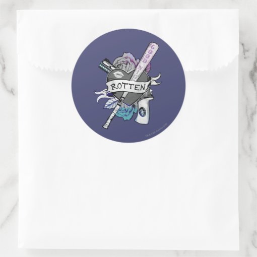 Suicide Squad | Harley Quinn "Rotten" Tattoo Art Classic Round Sticker ...
