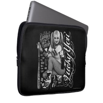 Suicide Squad | Harley Quinn Typography Photo Laptop Sleeve | Zazzle