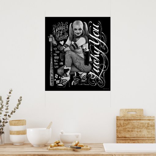 Suicide Squad | Harley Quinn Typography Photo Poster | Zazzle