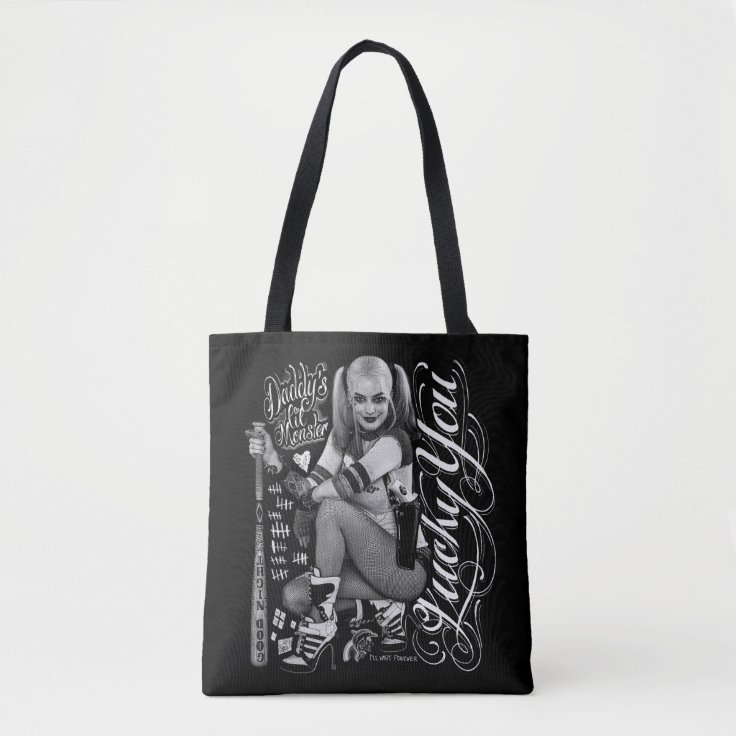 Suicide Squad | Harley Quinn Typography Photo Tote Bag | Zazzle