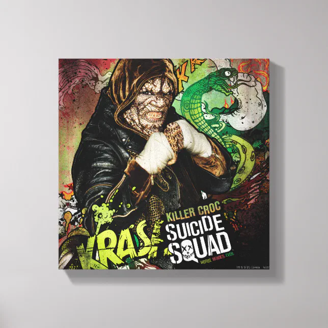 Suicide Squad | Killer Croc Character Graffiti Canvas Print | Zazzle