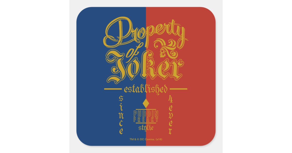 Suicide Squad | Puddin Freaky Square Sticker | Zazzle
