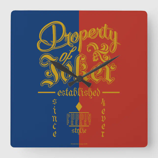 Suicide Squad | Puddin Freaky Square Wall Clock | Zazzle