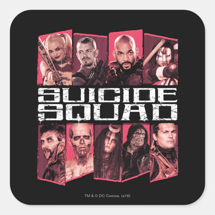 Suicide Squad | Task Force X Group Emblem Square Sticker | Zazzle
