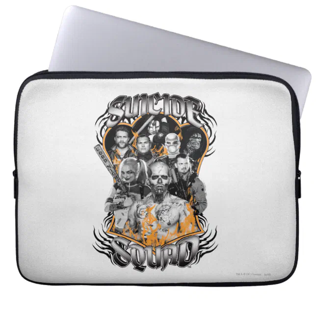 Suicide Squad | Task Force X Tribal Tattoo Laptop Sleeve | Zazzle