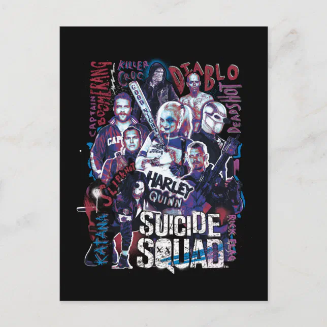 Suicide Squad | Task Force X Typography Photo Postcard | Zazzle