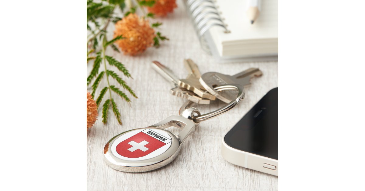 Suisse Coat of Arms | Switzerland Flag Keychain | Zazzle