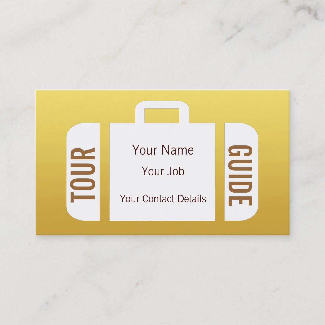 Suitcase Travel Agent Tour Guide Business Card | Zazzle