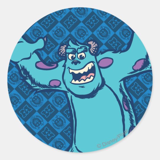 Sulley 4 classic round sticker | Zazzle.com
