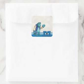 Sulley Waving Square Sticker | Zazzle