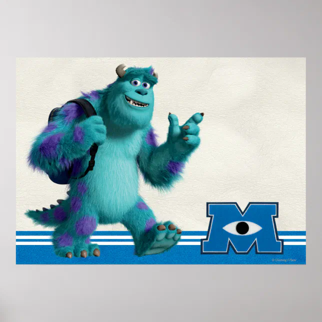 Sulley with Backpack Poster | Zazzle