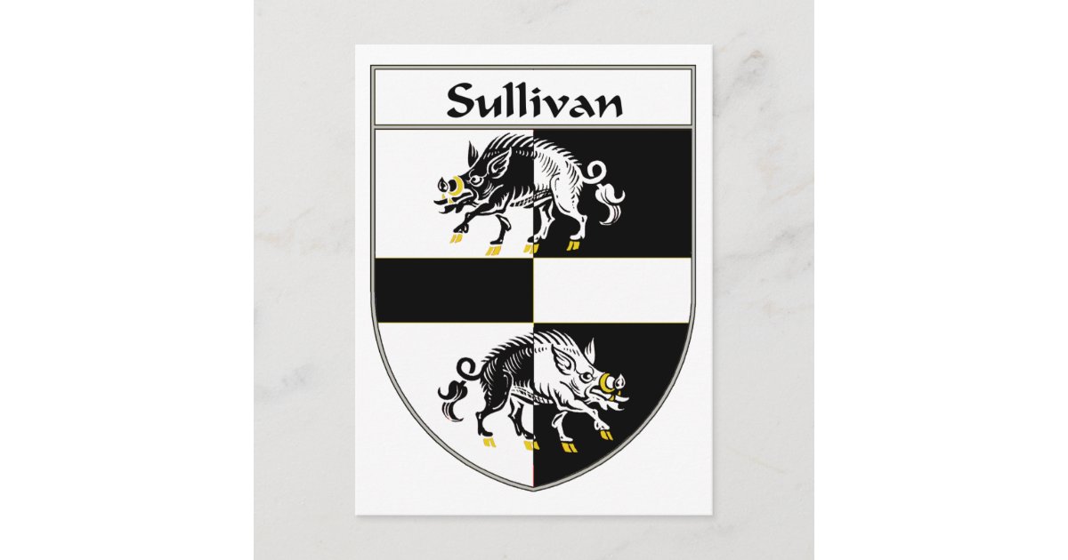 Sullivan Coat of Arms/Family Crest Postcard | Zazzle