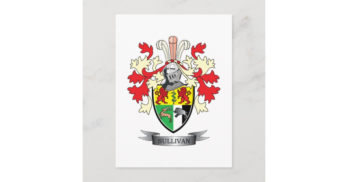 Sullivan Coat of Arms Postcard | Zazzle
