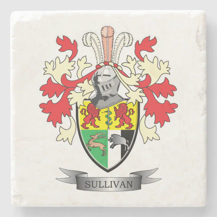 Sullivan Coat of Arms Stone Coaster | Zazzle
