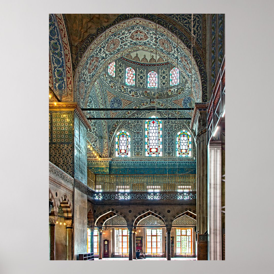 Sultan Ahmed Mosque. Interior design. Poster | Zazzle