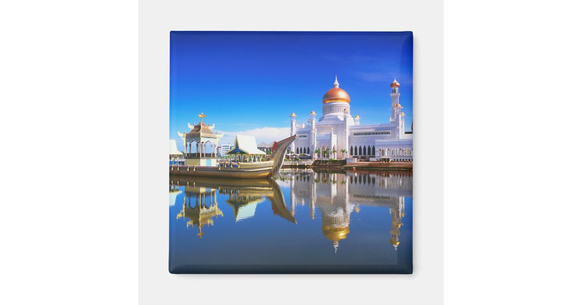 Sultan Omar Ali Saifuddien Mosque Magnet | Zazzle