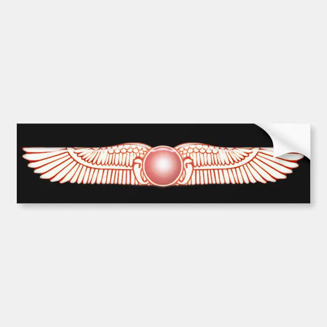 Sumerian Anunnaki Winged Sun Disk Bumper Sticker | Zazzle