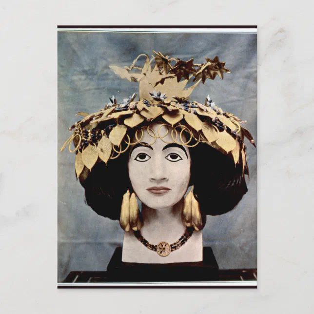 Sumerian headdress worn by Queen Shub-ad Postcard | Zazzle
