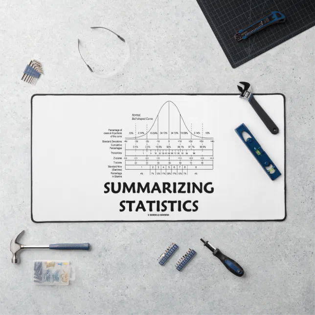 Summarizing Statistics Normal Distribution Curve Desk Mat | Zazzle
