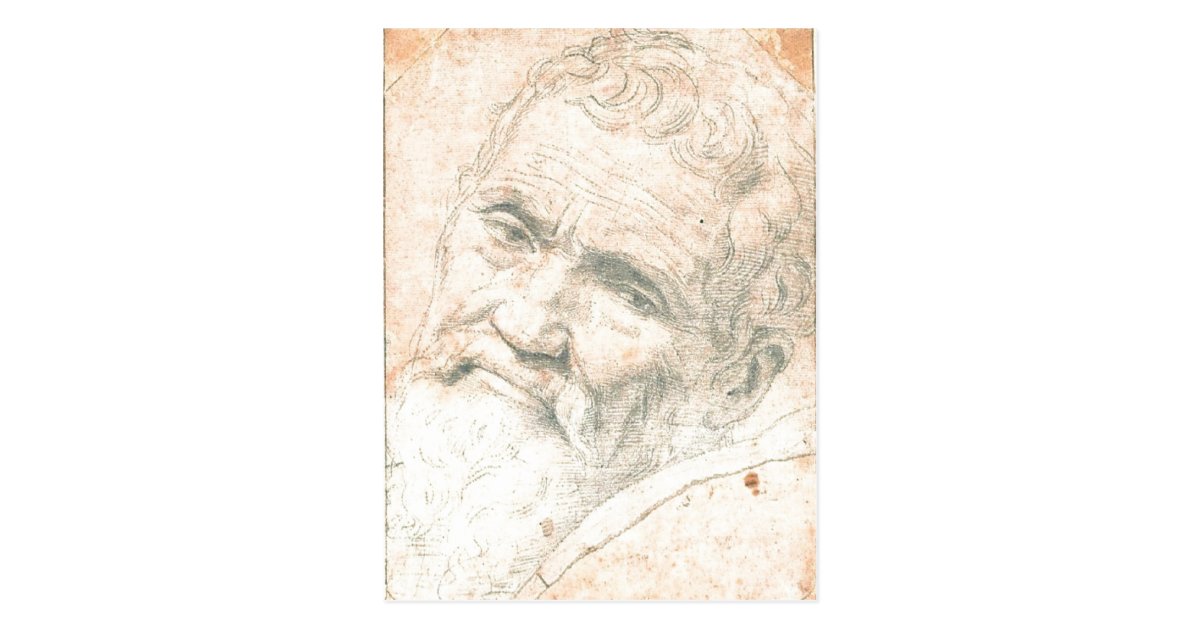 Summary This is a special Portrait of Michelangelo Postcard | Zazzle.com