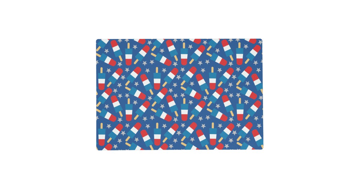 Summer 4th of July Patriotic Popsicles Placemat | Zazzle