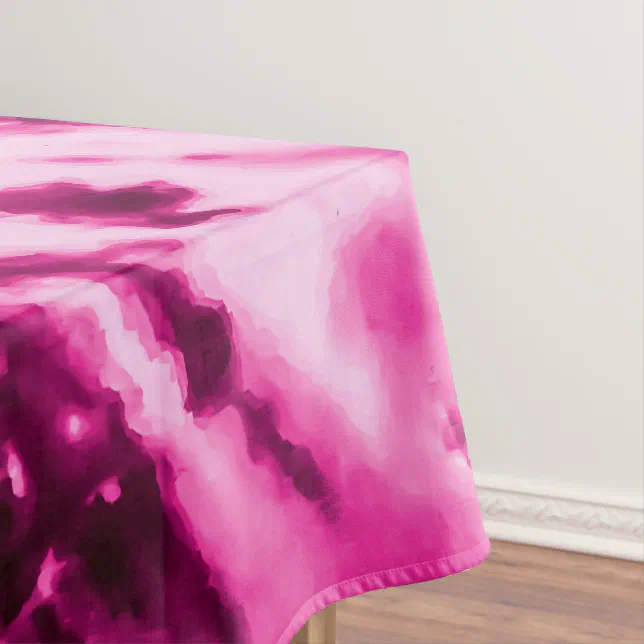 Summer Artsy Girly Neon Blush Pink Tie Dye Pattern Tablecloth | Zazzle