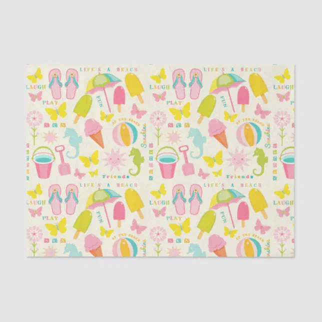 Summer At The Beach Tissue Paper | Zazzle