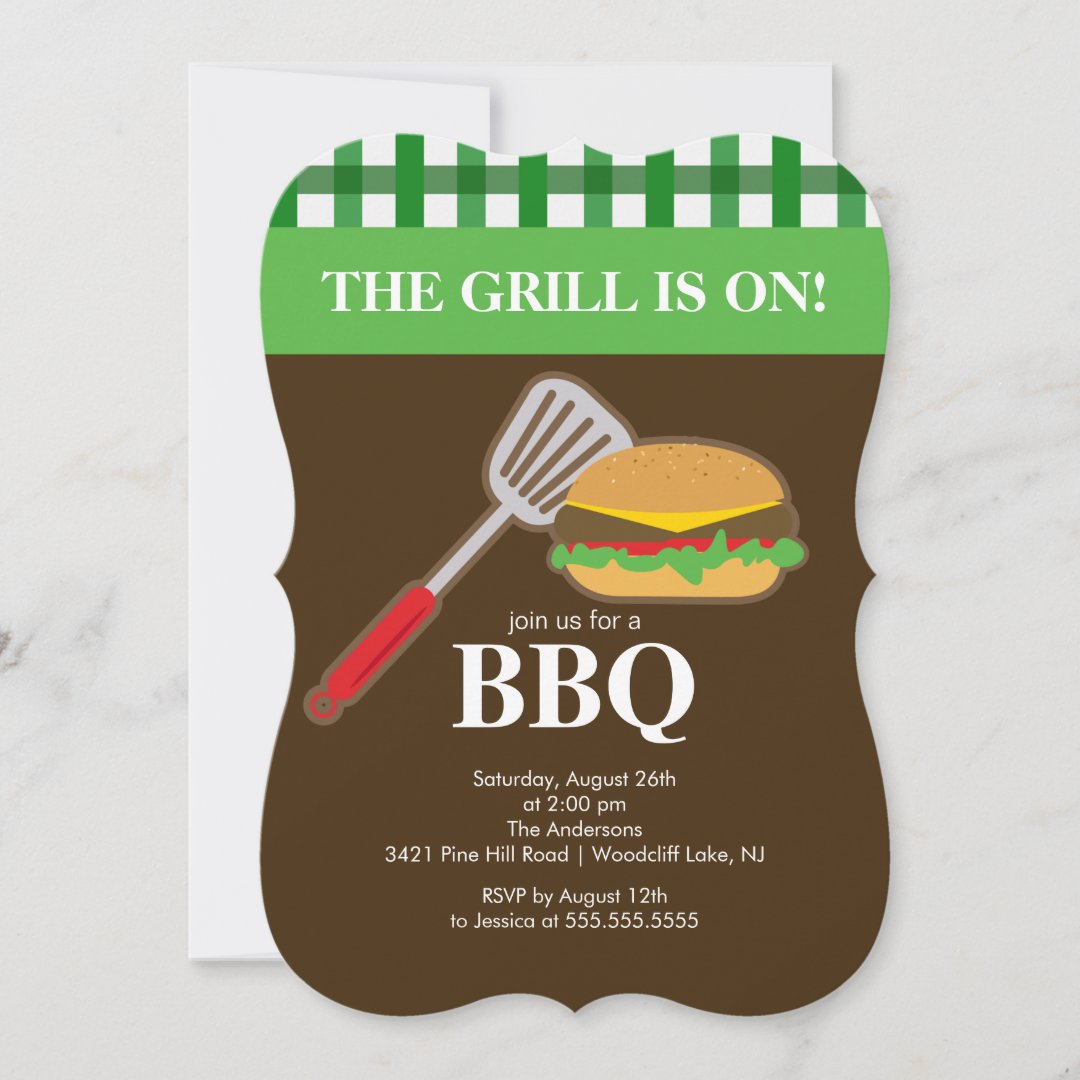 Summer Barbecue Cookout Invitation | Zazzle