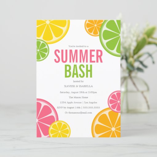 Summer Bash | Summer Party Invitation | Zazzle