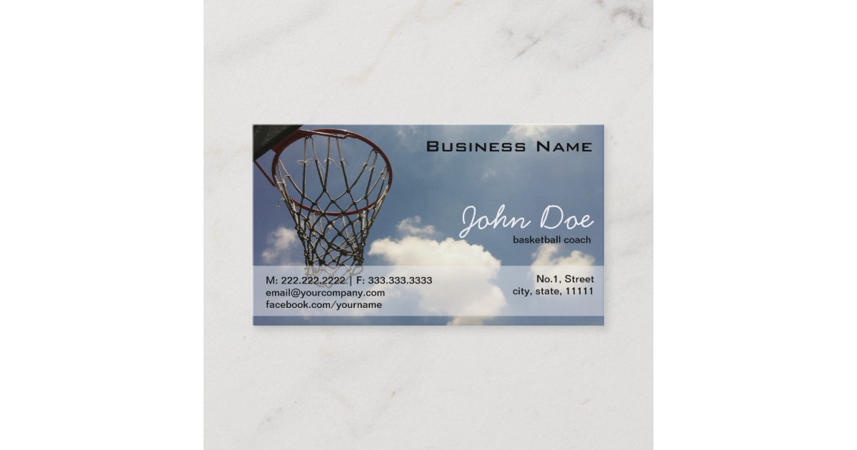 Summer Basketball Business Card | Zazzle