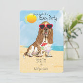 Summer Basset Hound Beach Party Invitation | Zazzle