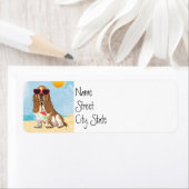 Summer Basset Hound Label | Zazzle