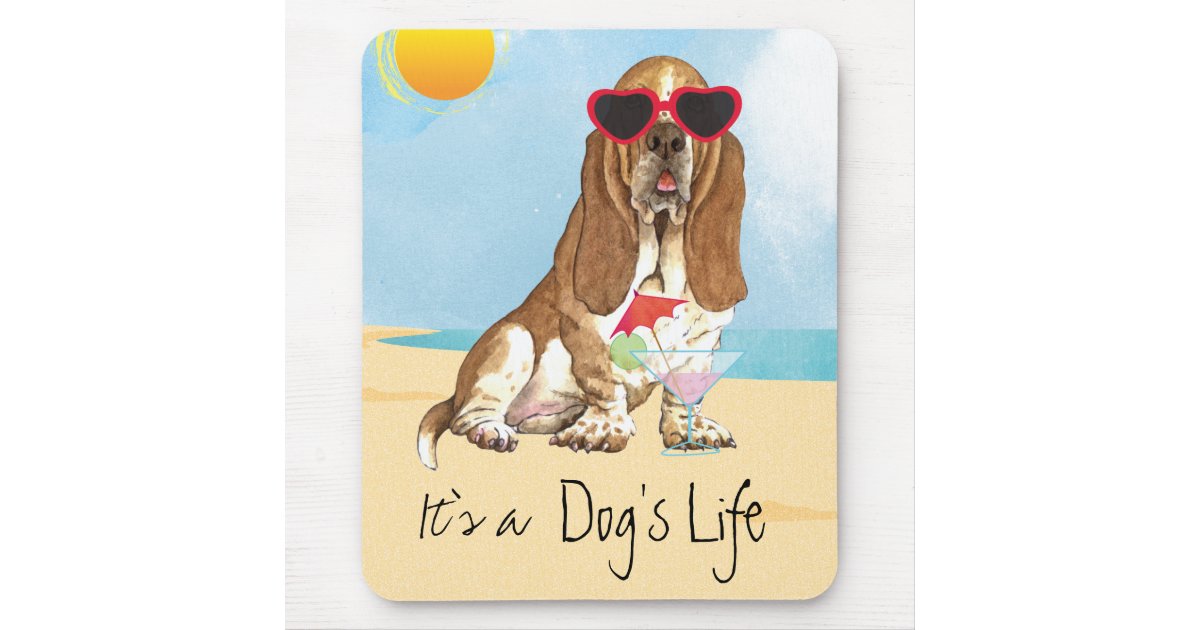 Summer Basset Hound Mouse Pad | Zazzle