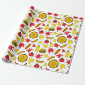 Summer BBQ Burgers Hot Dogs Grill Party Barbeque Wrapping Paper | Zazzle