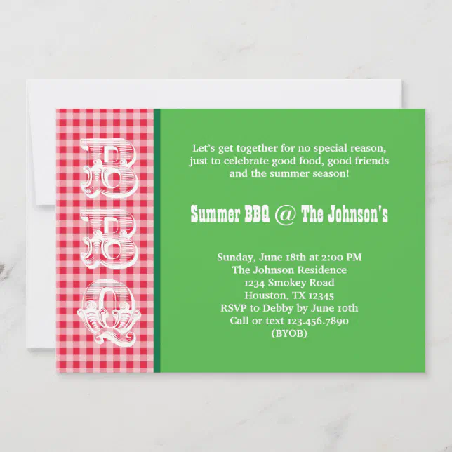 Summer BBQ Invitation | Zazzle