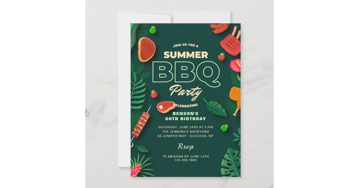 Summer BBQ Party Invitation | Zazzle
